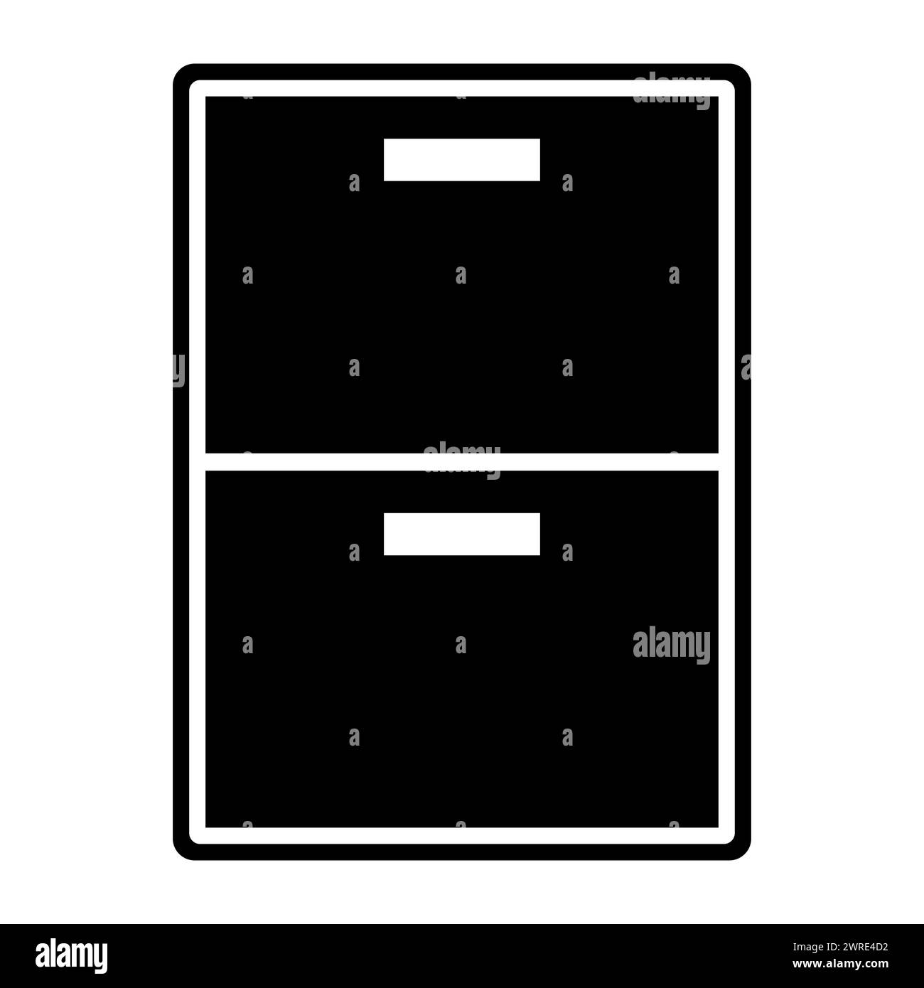 Render of a cabinet or case. Filing cabinet icon vector image isolated on white background ...