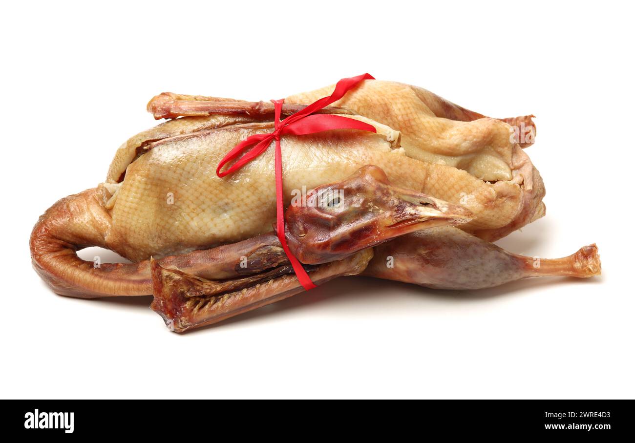 Salted Goose on white background Stock Photo - Alamy
