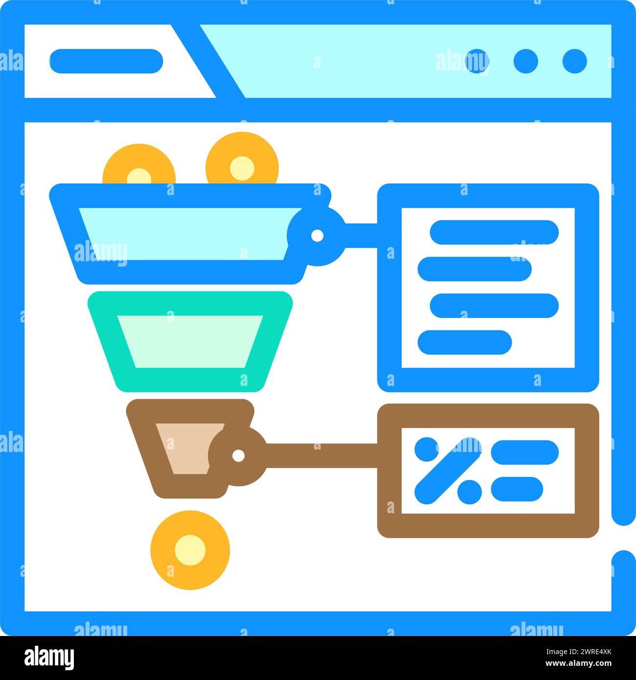 conversion rate seo color icon vector illustration Stock Vector Image ...