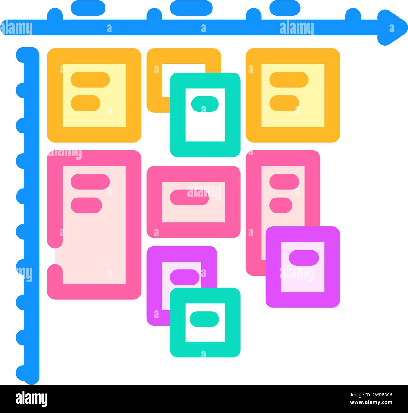 timeboxing time management color icon vector illustration Stock Vector ...