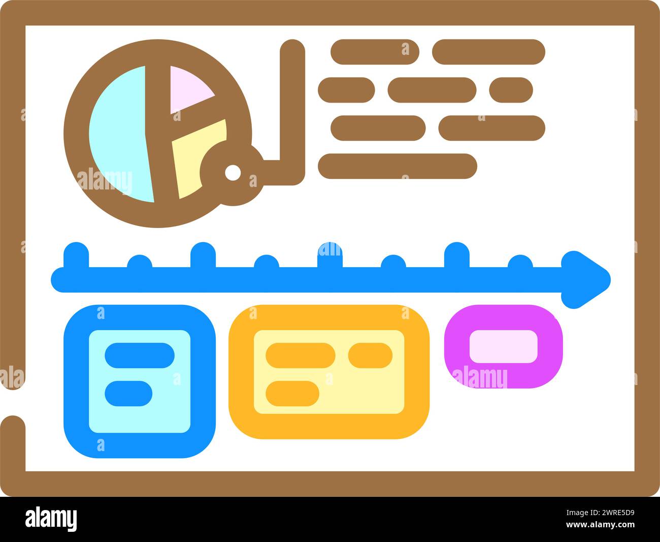 audit time management color icon vector illustration Stock Vector Image ...