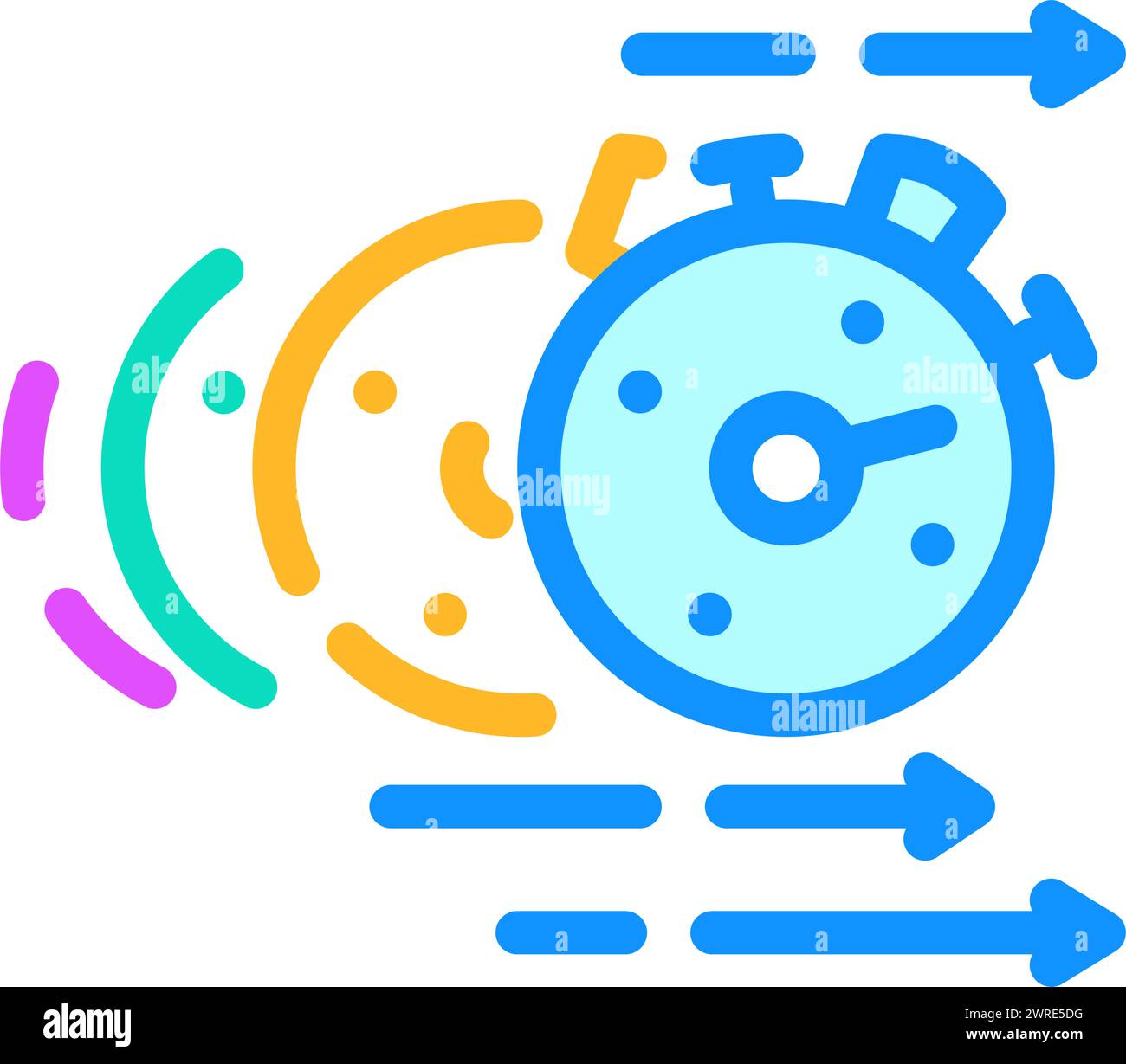 inertia time management color icon vector illustration Stock Vector ...
