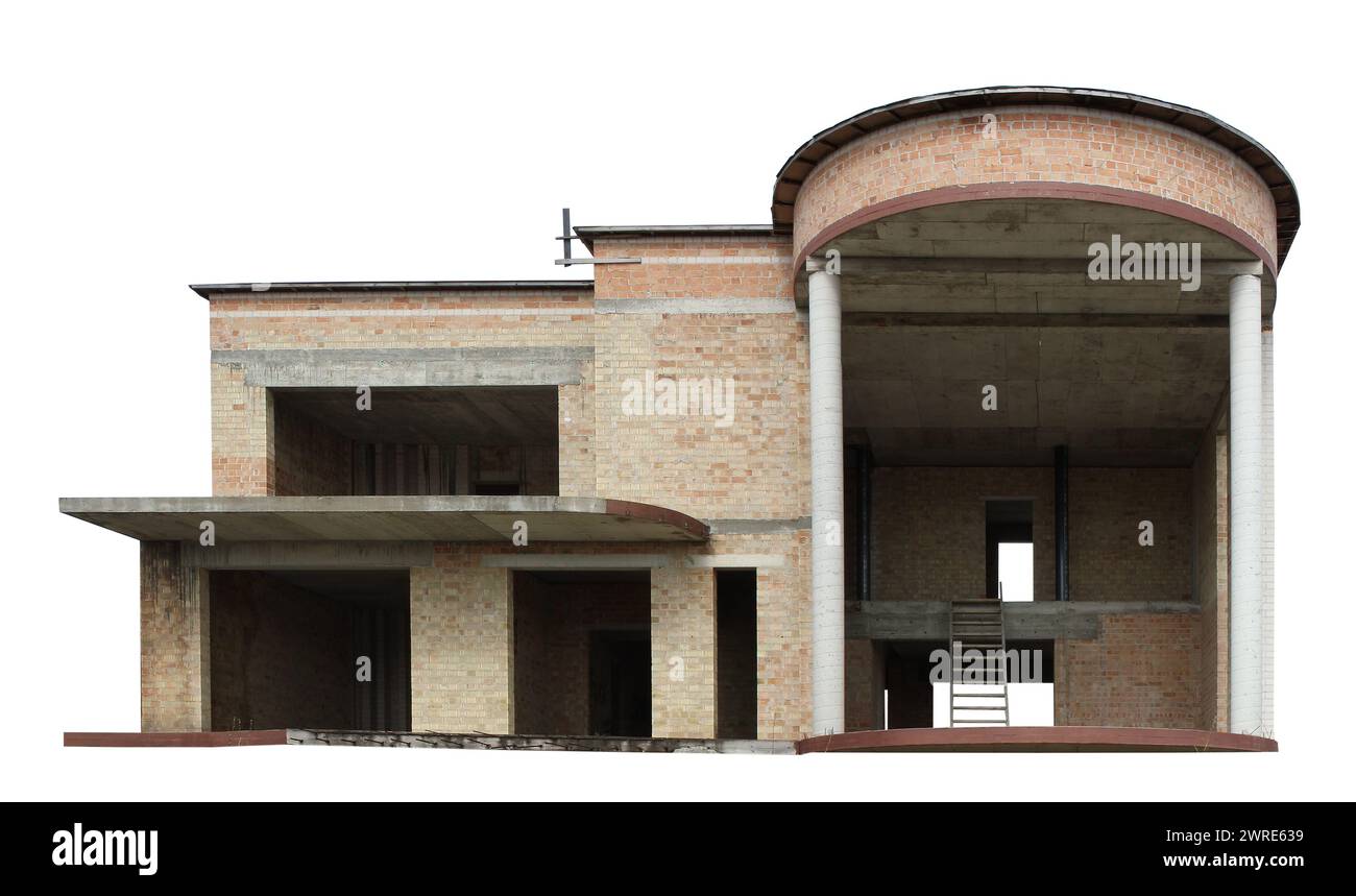 Unfinished brick house Cut Out Stock Images & Pictures - Alamy
