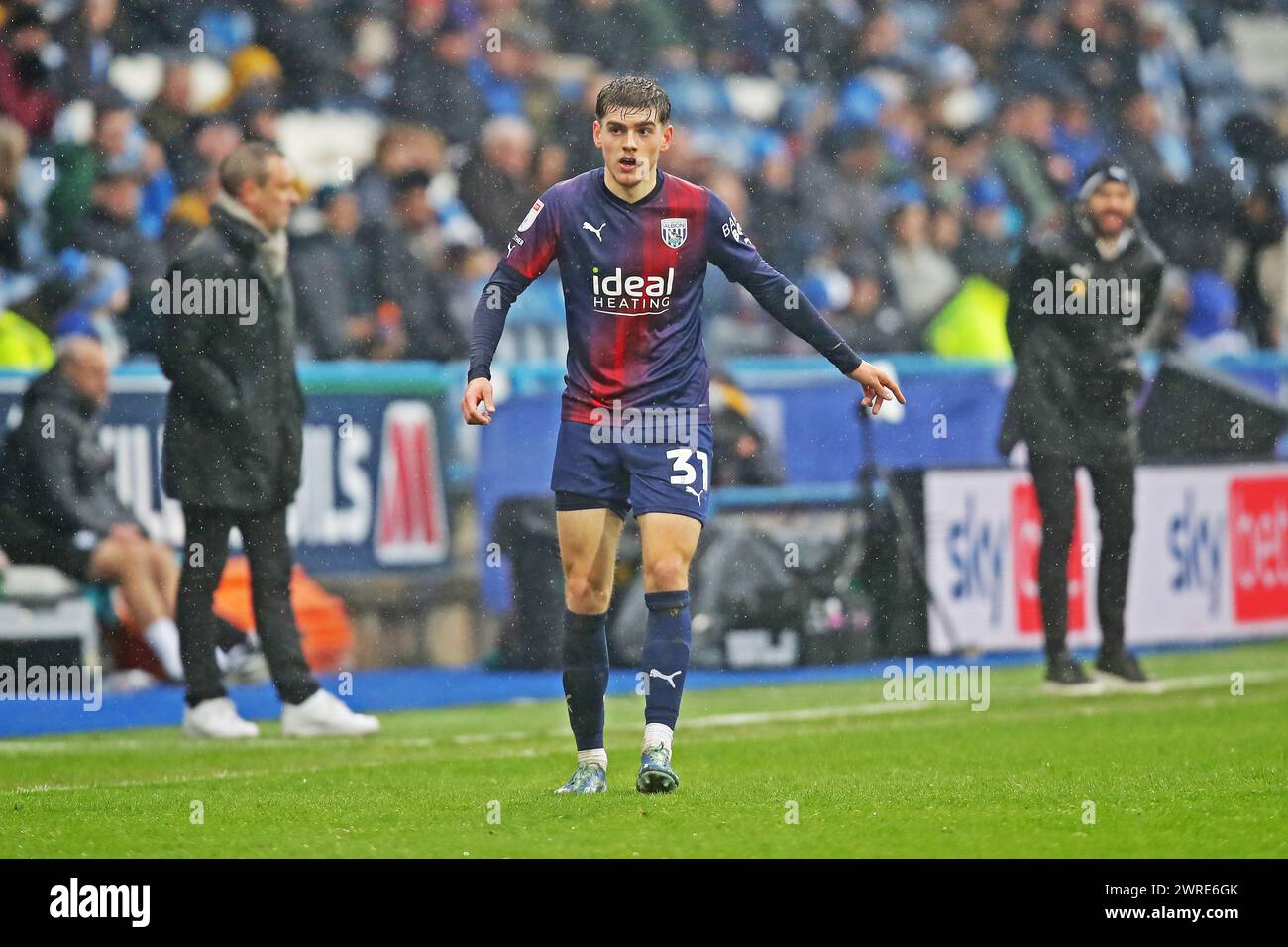 Huddersfield, UK. 11th Mar, 2024. West Bromwich forward Tom Fellows (31 ...