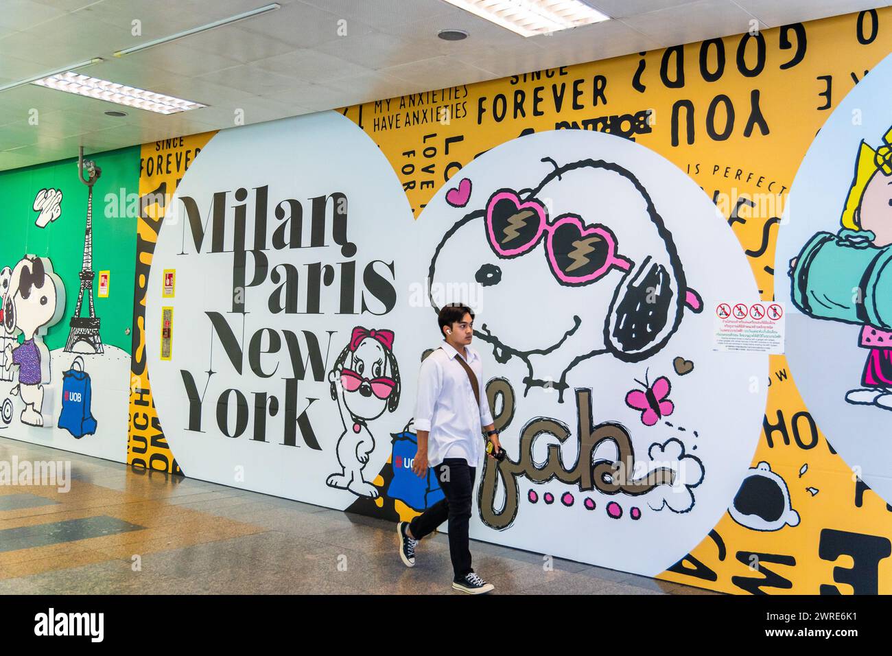 Bangkok, Thailand. 11th Mar, 2024. A passenger of the subway is seen ...