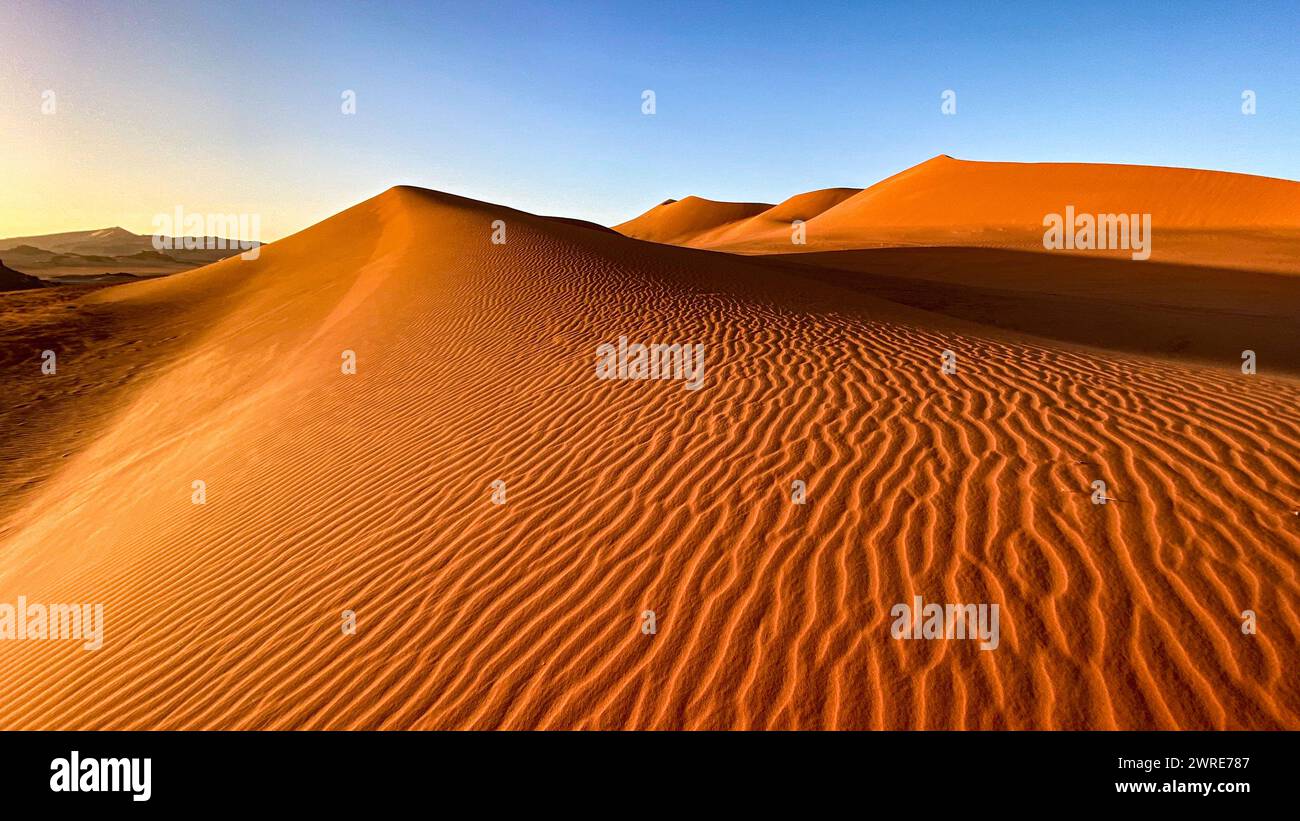 Landscape of the Red Tadrart in the Sahara Desert, Algeria. The wind ...