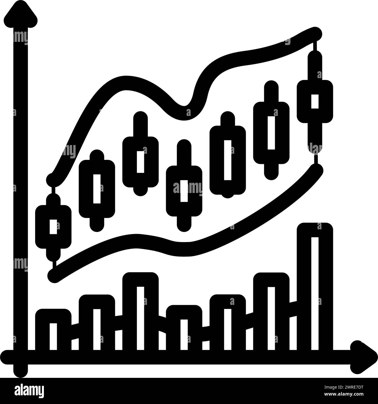 financial charts advisor line icon vector illustration Stock Vector ...