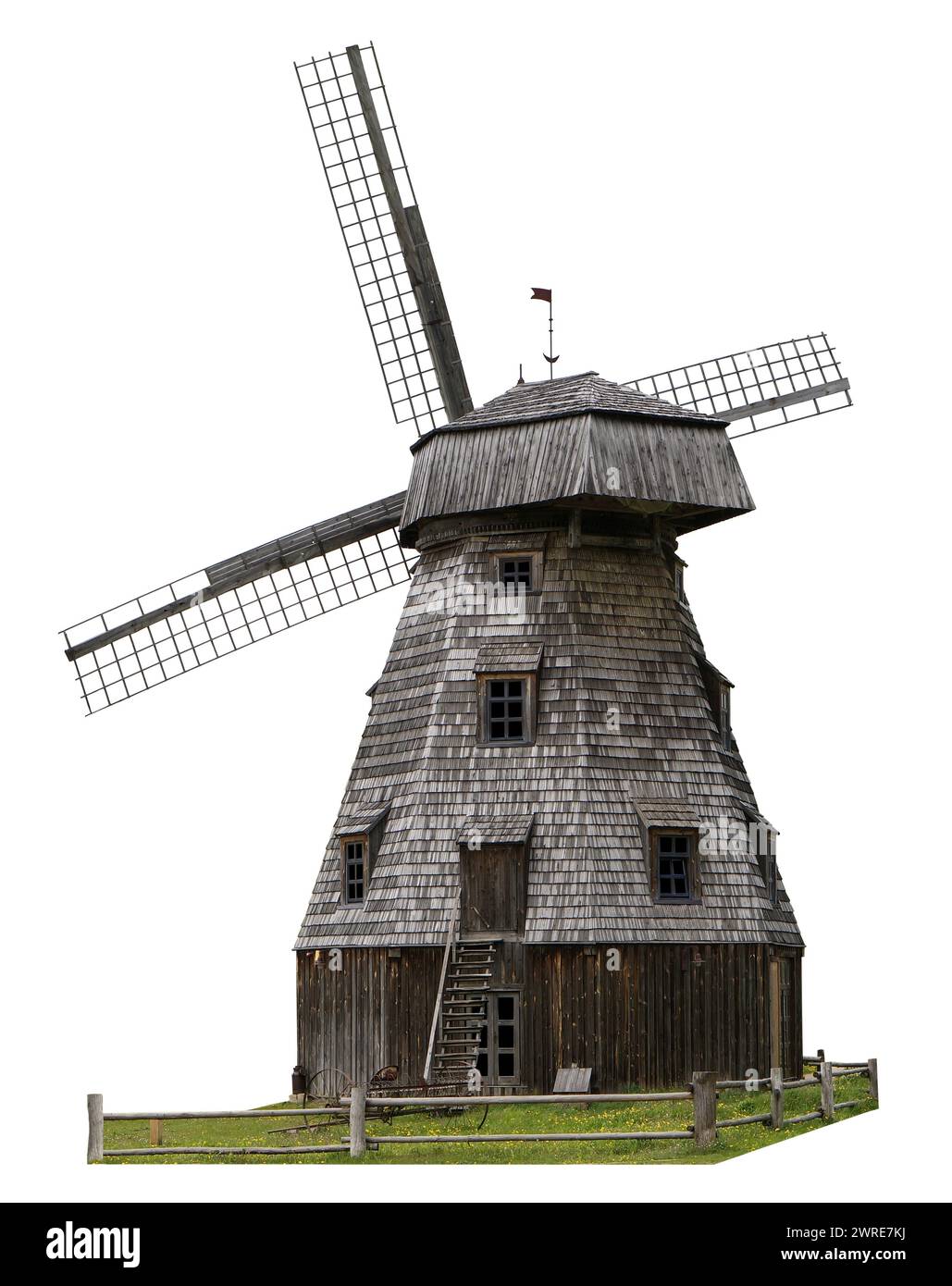 Traditional dutch windmill on Cut Out Stock Images & Pictures - Alamy