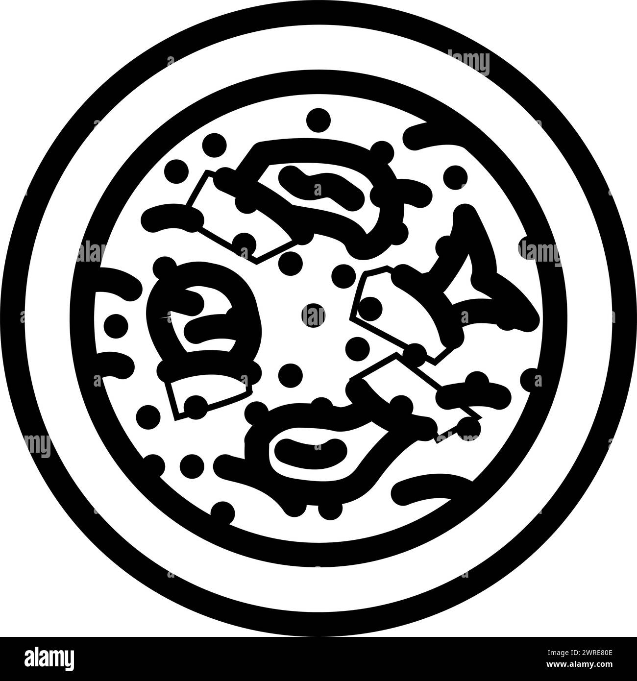 fish stew sea cuisine line icon vector illustration Stock Vector Image ...