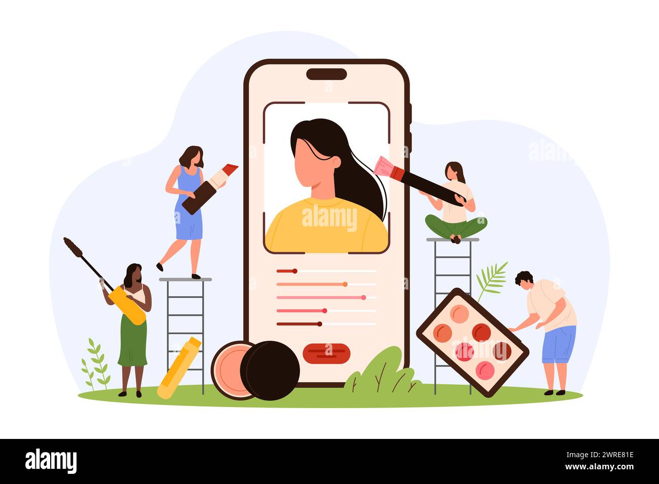 Makeup creation Stock Vector Images - Alamy