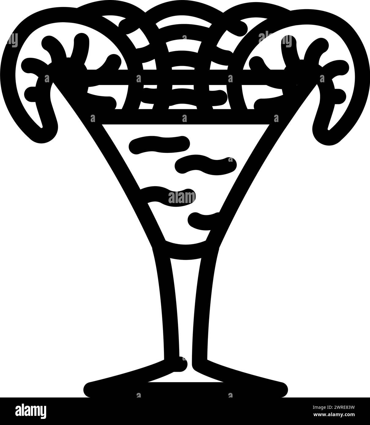 shrimp cocktail sea cuisine line icon vector illustration Stock Vector ...