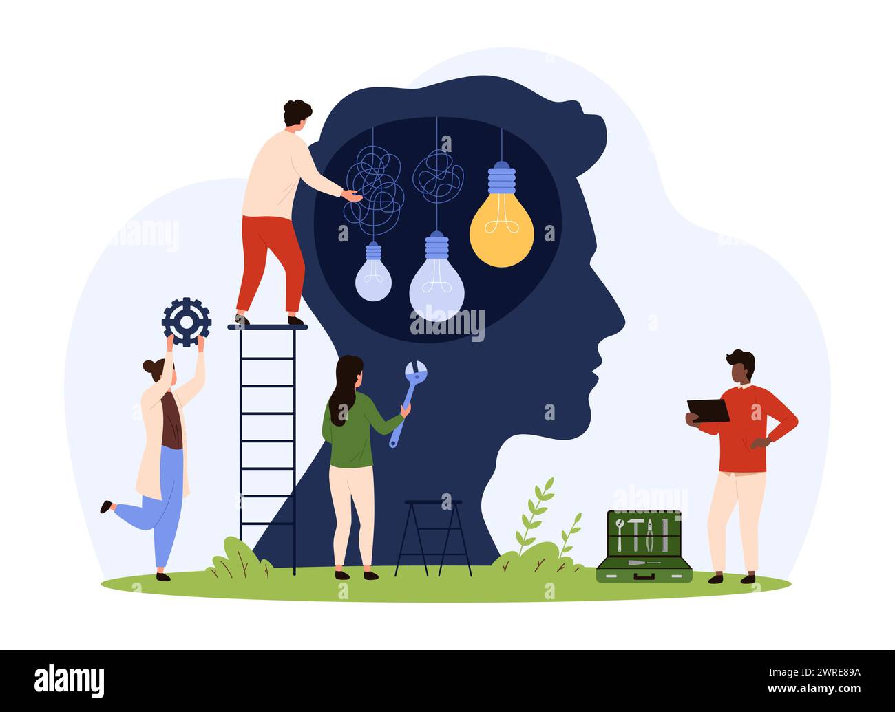 Creative solutions to solve complex messy problems, insight and psychotherapy. Tiny people ...