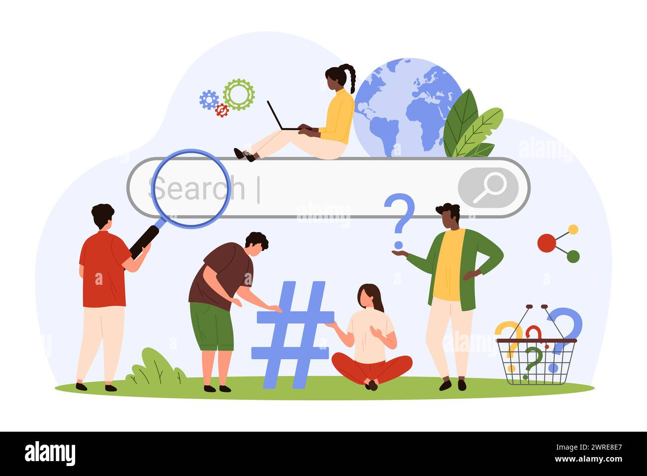 Search bar in browser to find digital information on Internet. Tiny ...