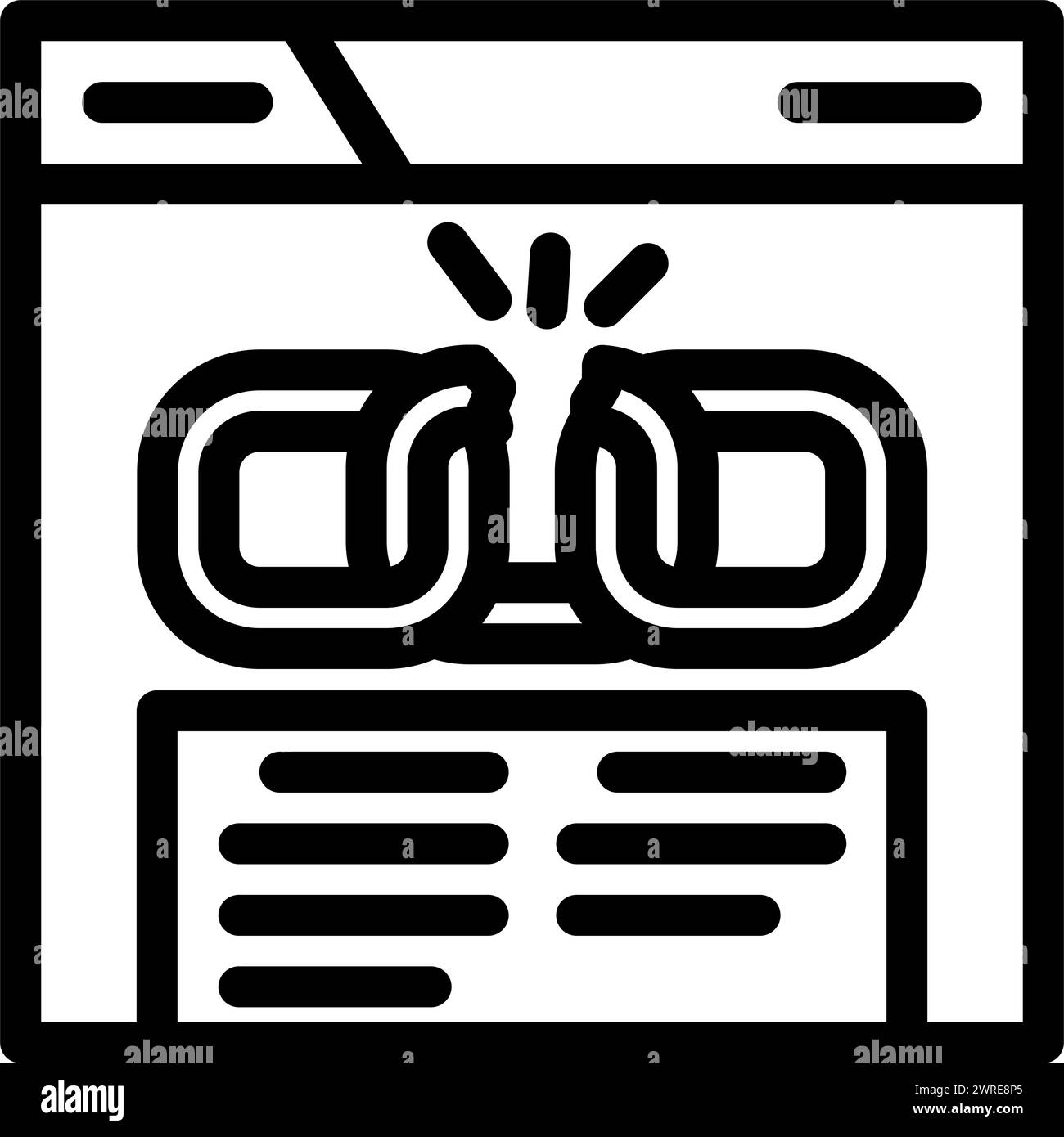 nofollow seo line icon vector illustration Stock Vector Image & Art - Alamy