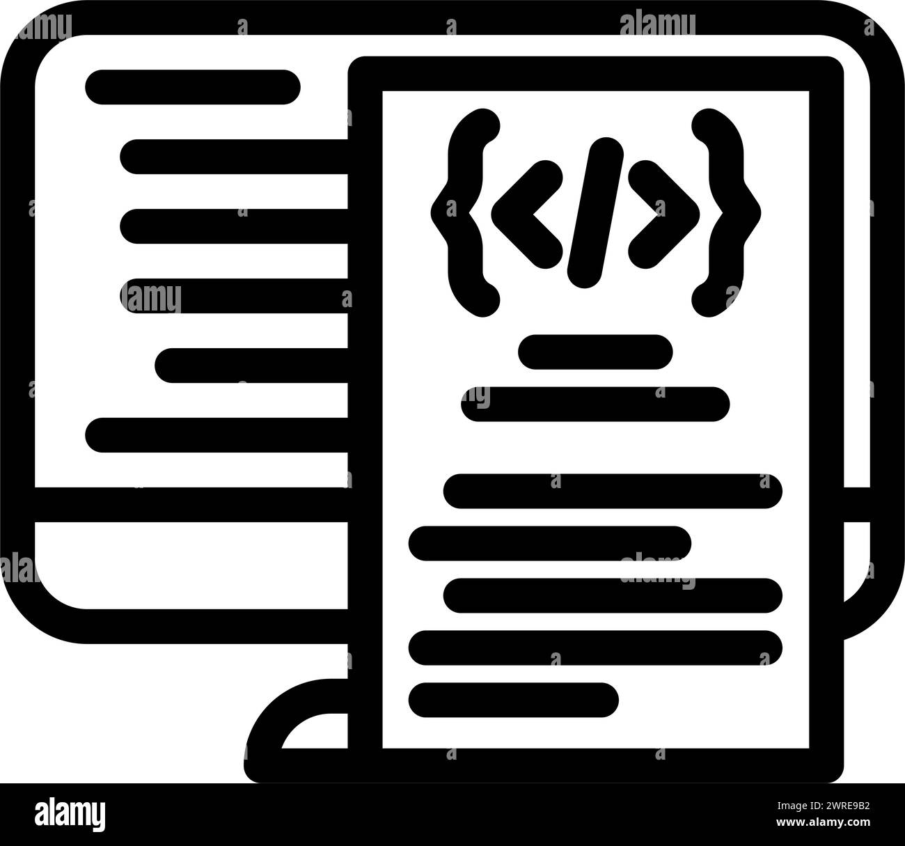 software documentation technical writer line icon vector illustration ...