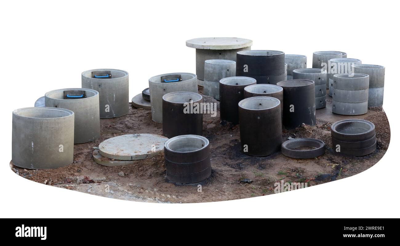 Installation concrete sewer wells hi-res stock photography and images ...