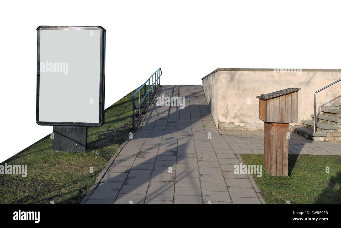 Street sign on iron railings hi-res stock photography and images - Alamy