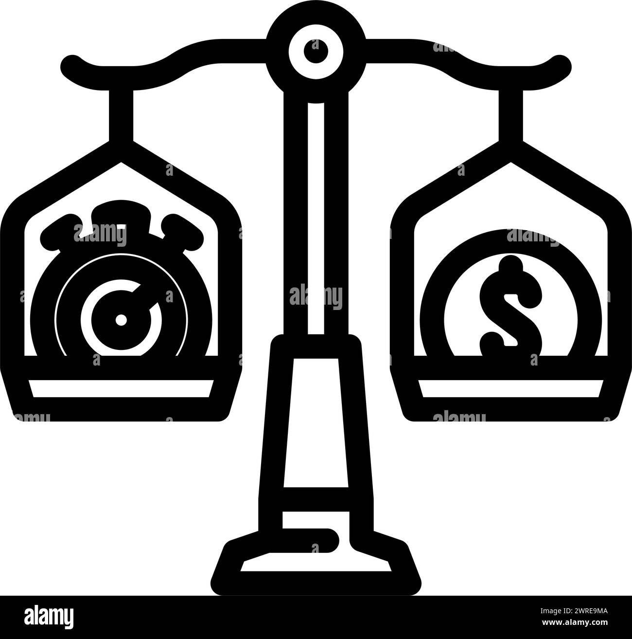 equity time management line icon vector illustration Stock Vector Image ...