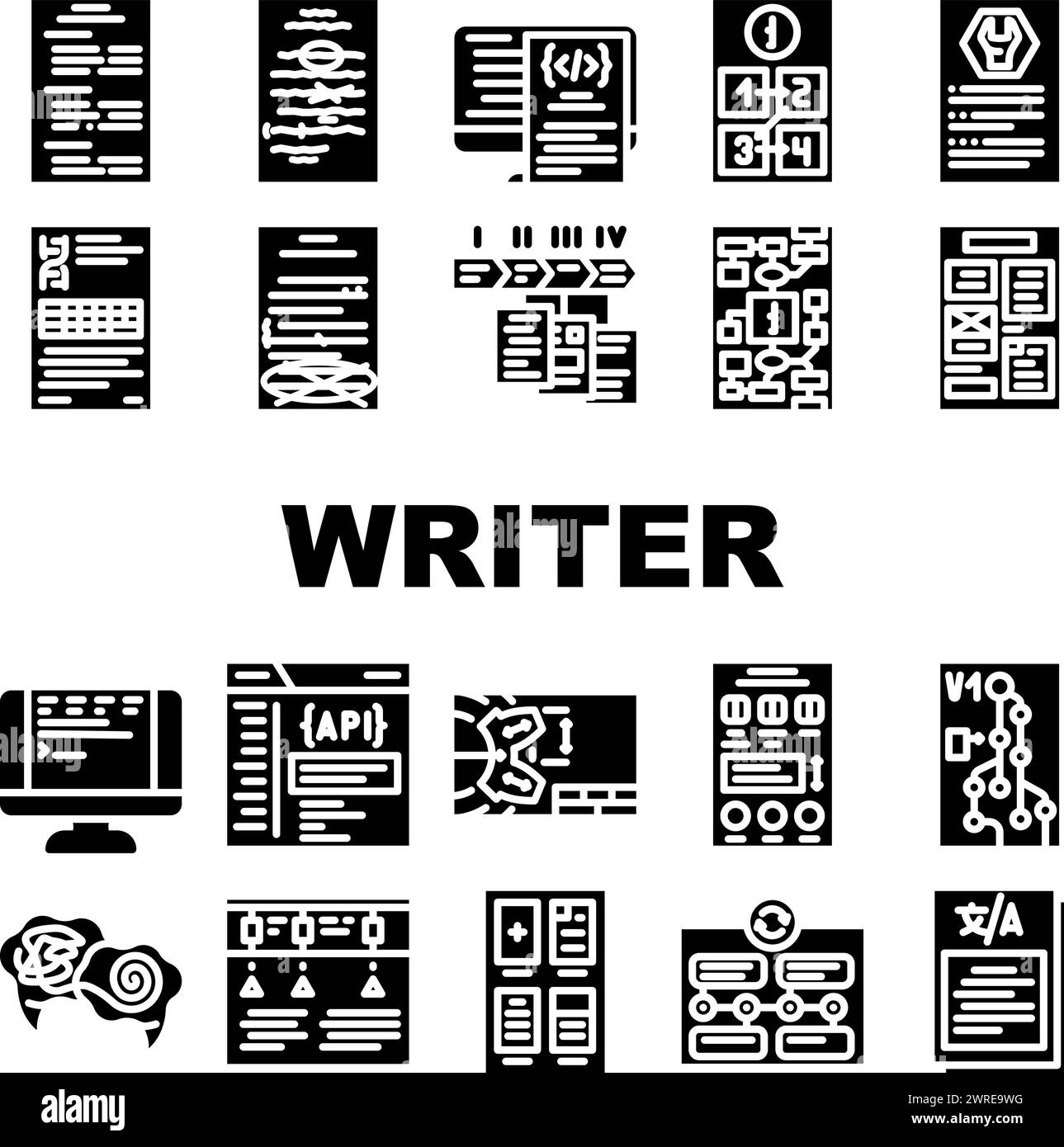 Woman and manual typewriter Stock Vector Images - Alamy