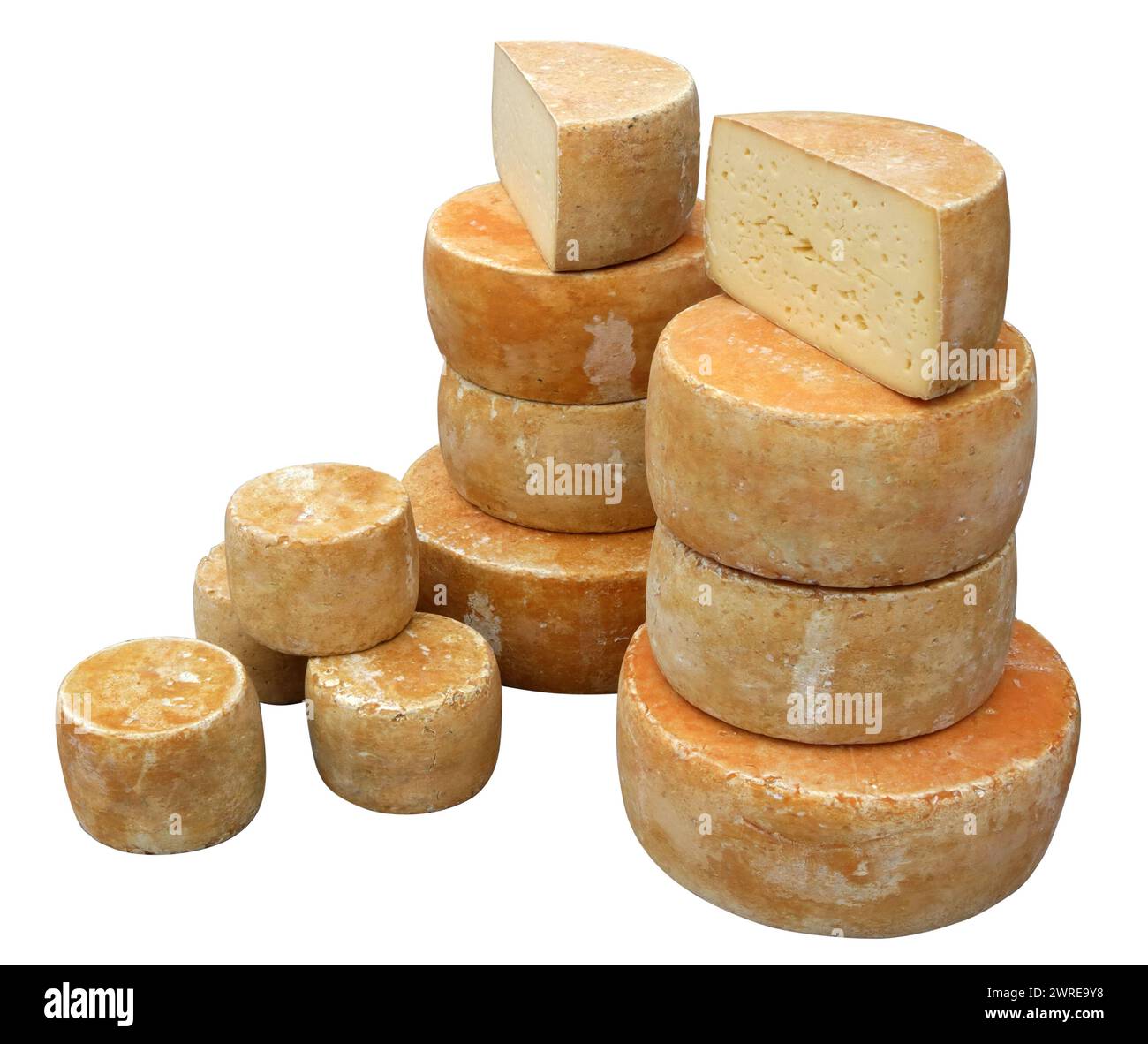 Old cheese wheel Cut Out Stock Images & Pictures - Alamy