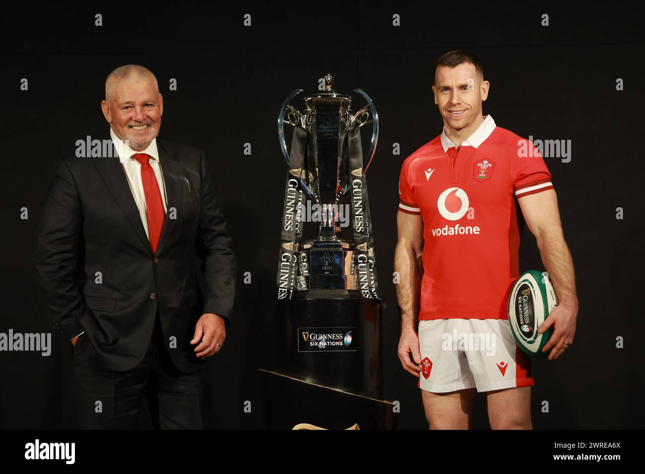 Warren Gatland, Wales coach and Gareth Davies, Wales captain pictured ...