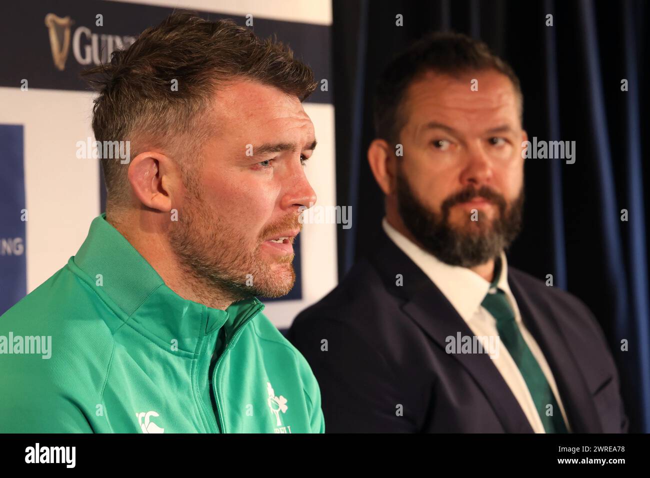 Peter O'Mahony, Ireland captain speaks as, Andy Farrell, Ireland Coach ...