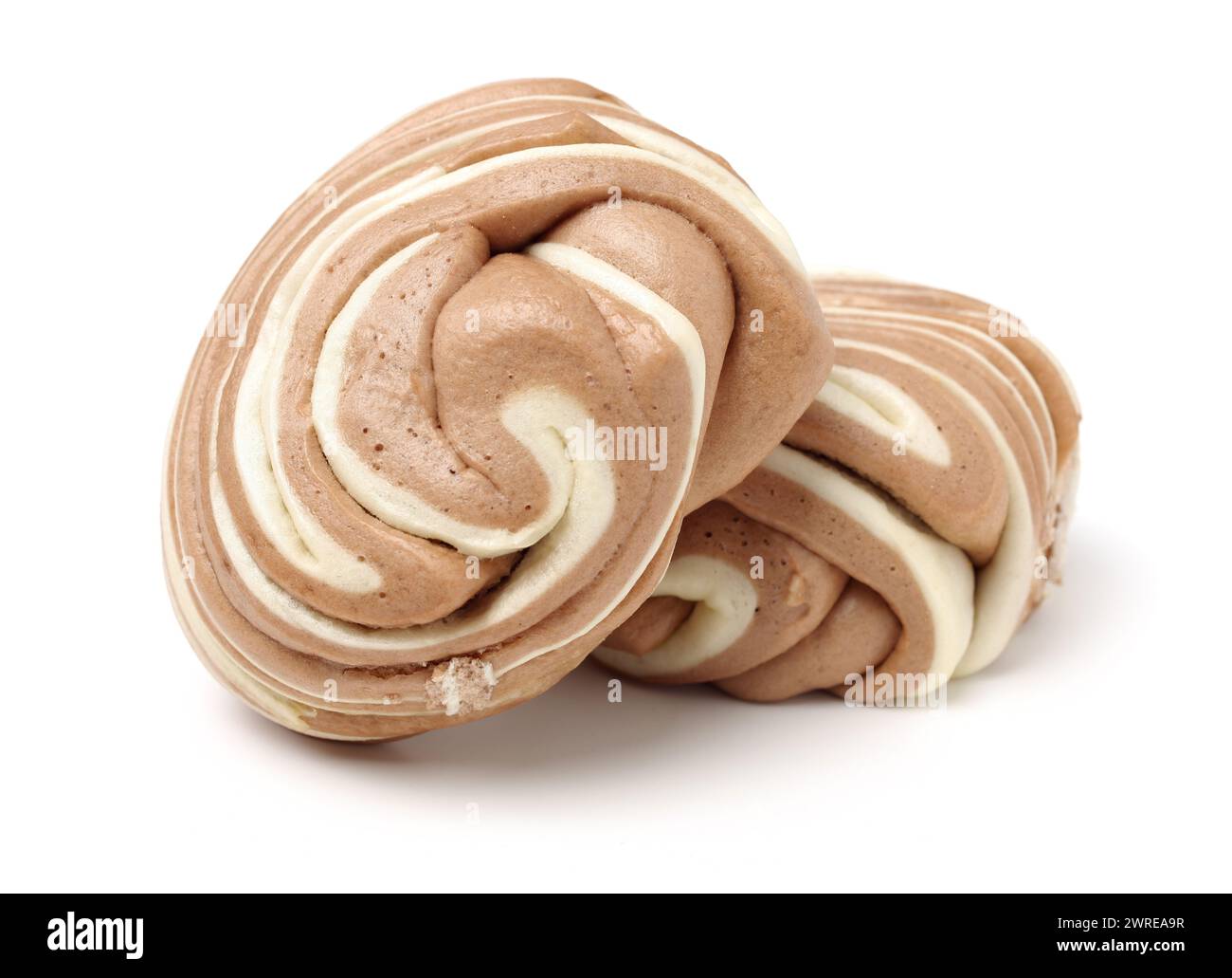 Chinese steamed roll. Close up on white background Stock Photo - Alamy