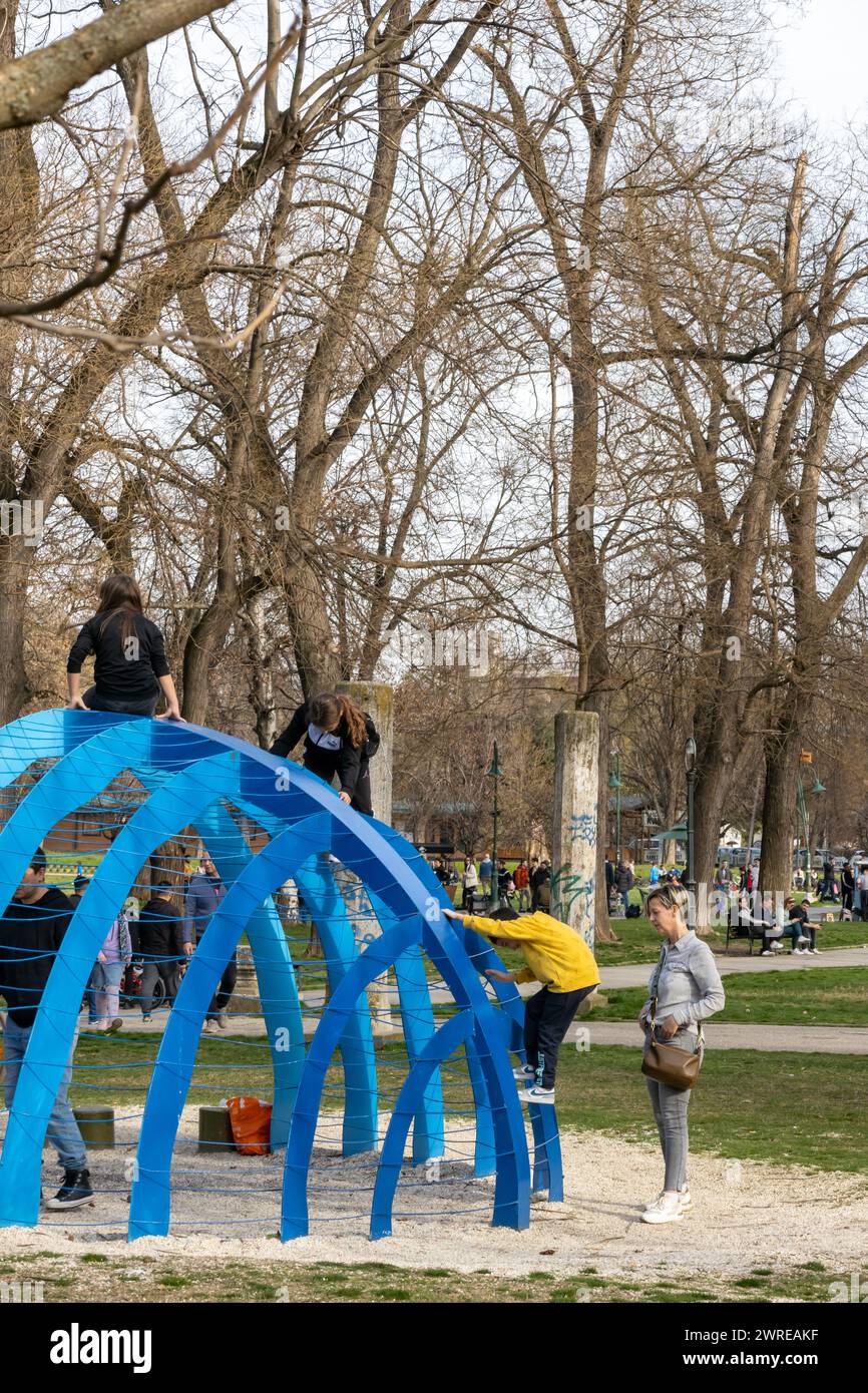 10 march 2024, Skopje, North Macedonia - Central Park activity for ...