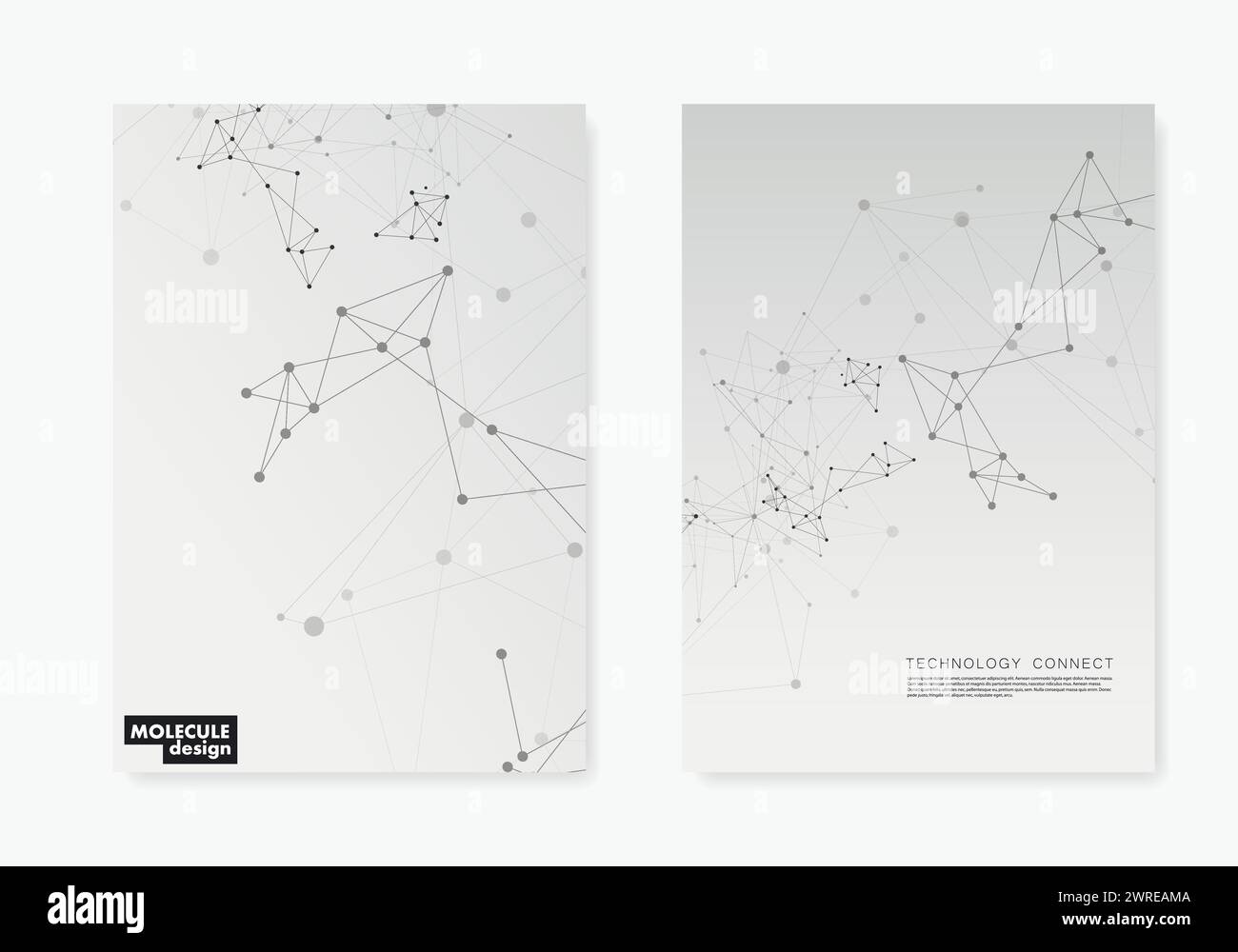 Black connect dot line connect on grey cover templates. Abstract vector ...