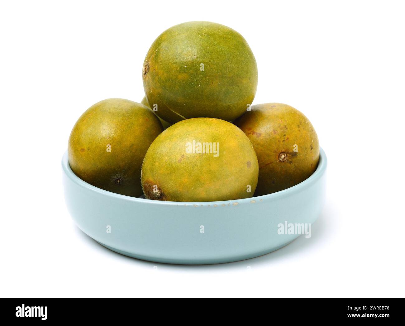 Golden Luo Han Guo on white background Stock Photo - Alamy