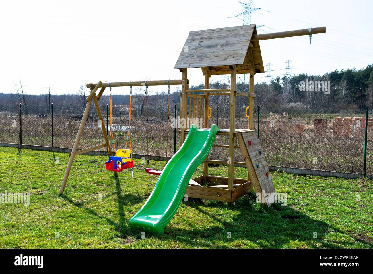 Playground rocking chair hi-res stock photography and images - Alamy