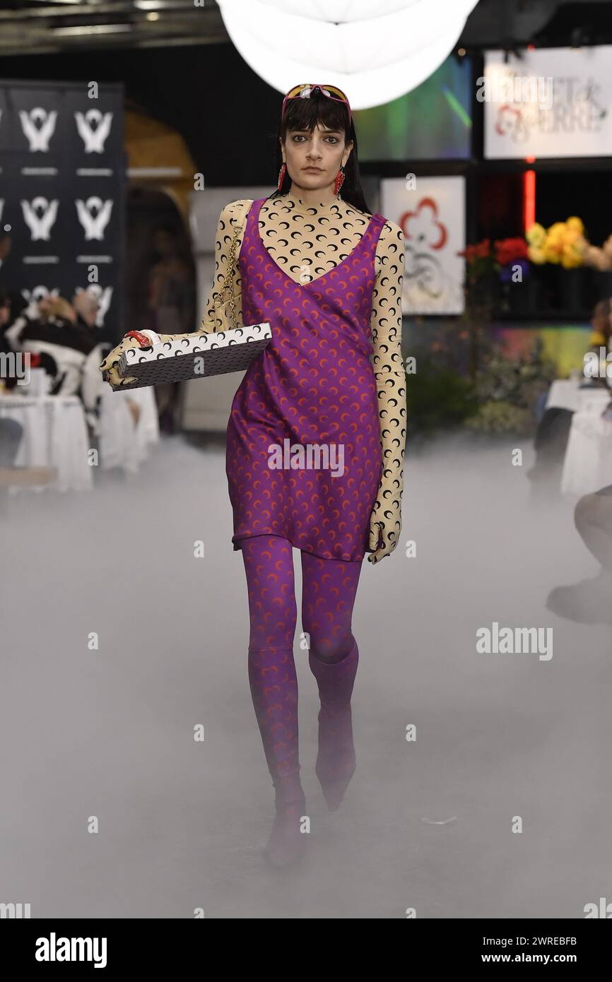 Paris, France. 04th Mar, 2024. A model walks on the runway at the Marin ...