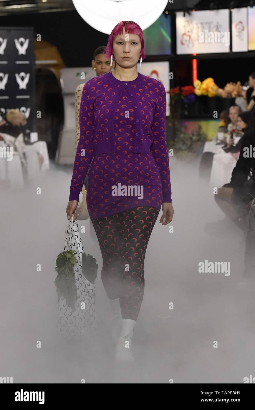 Paris, France. 04th Mar, 2024. A model walks on the runway at the Marin ...