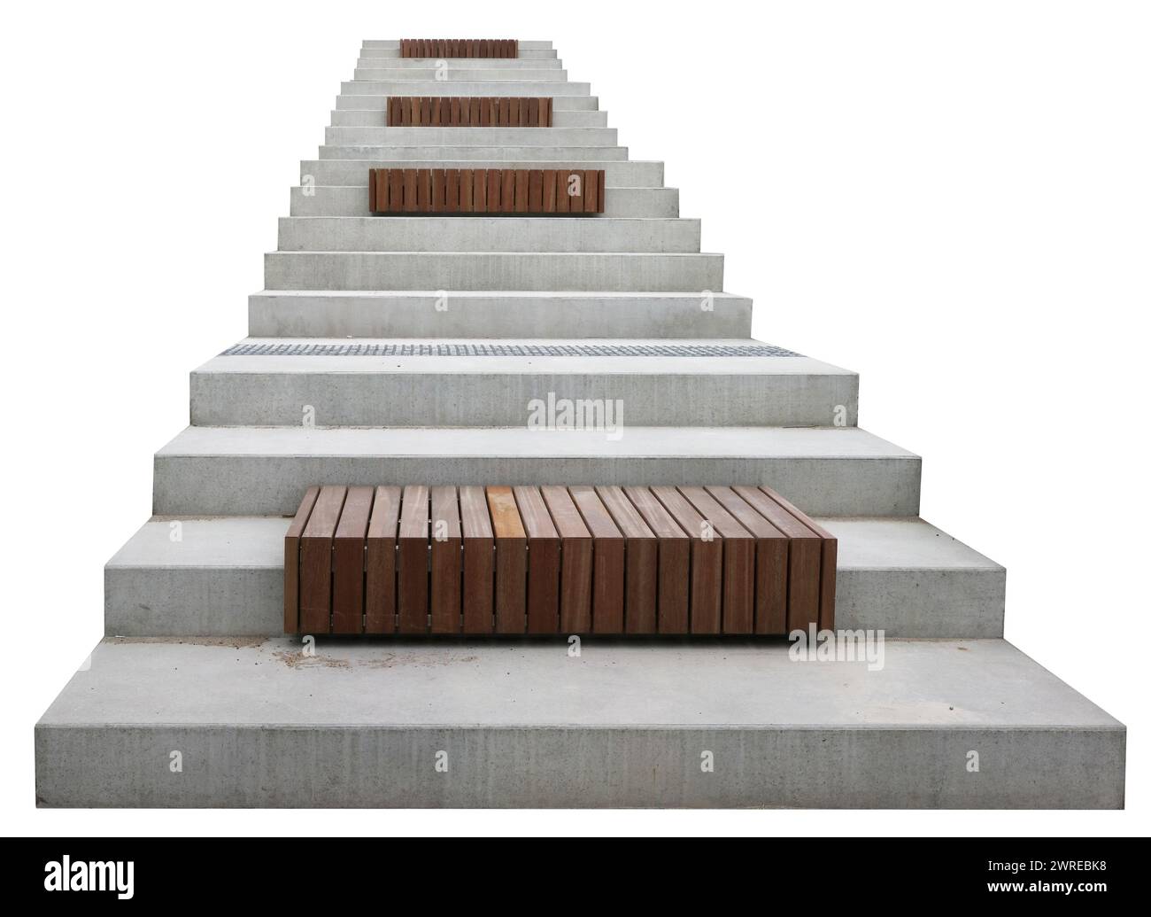 Concrete staircase detail Cut Out Stock Images & Pictures - Alamy