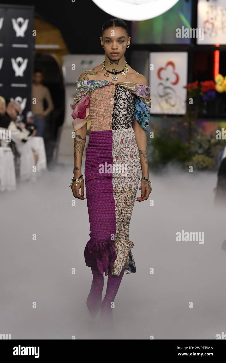 Paris, France. 04th Mar, 2024. A model walks on the runway at the Marin ...