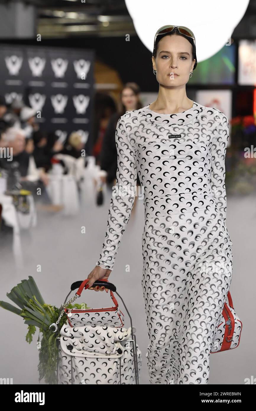 Paris, France. 04th Mar, 2024. A model walks on the runway at the Marin ...