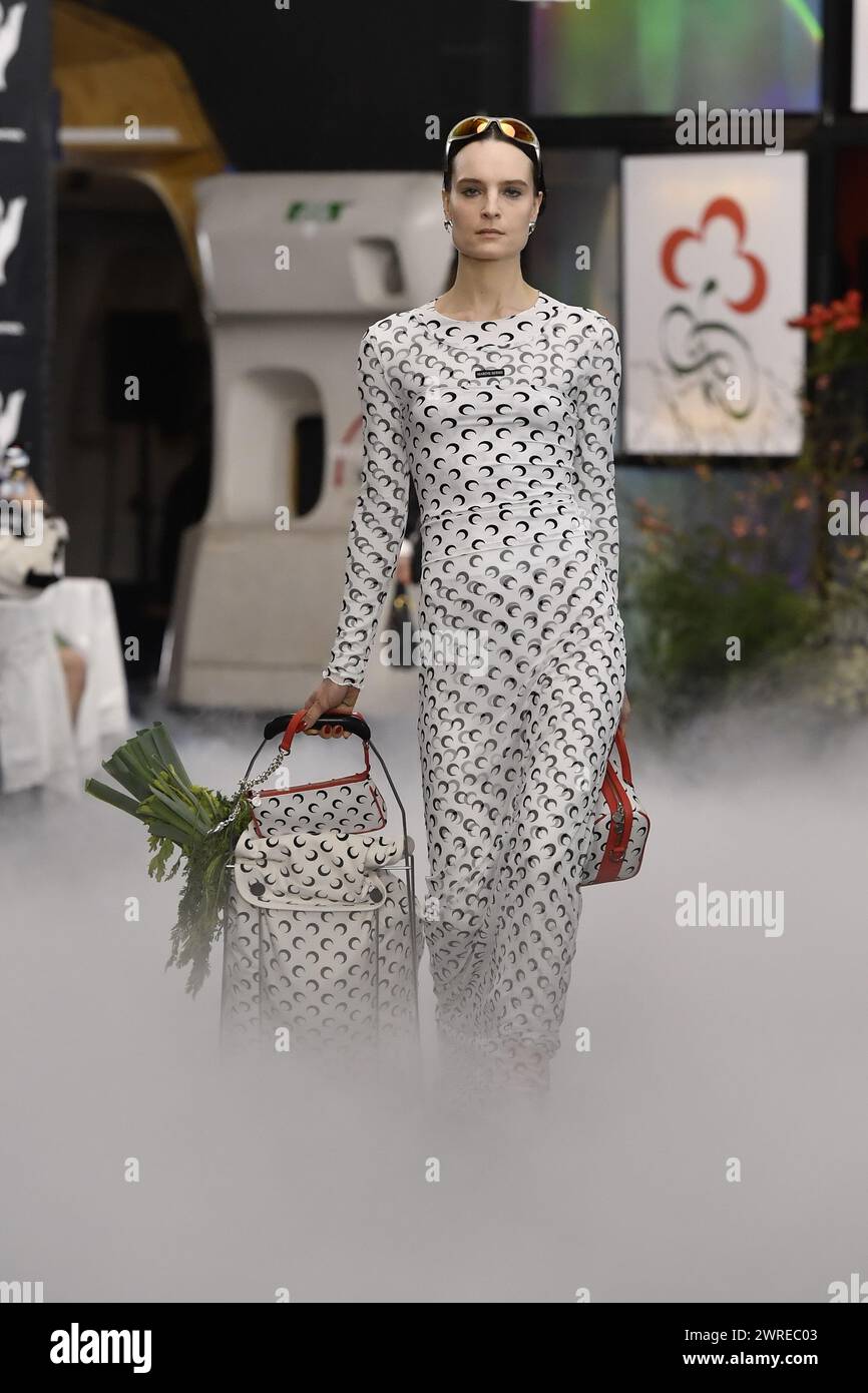 Paris, France. 04th Mar, 2024. A model walks on the runway at the Marin ...
