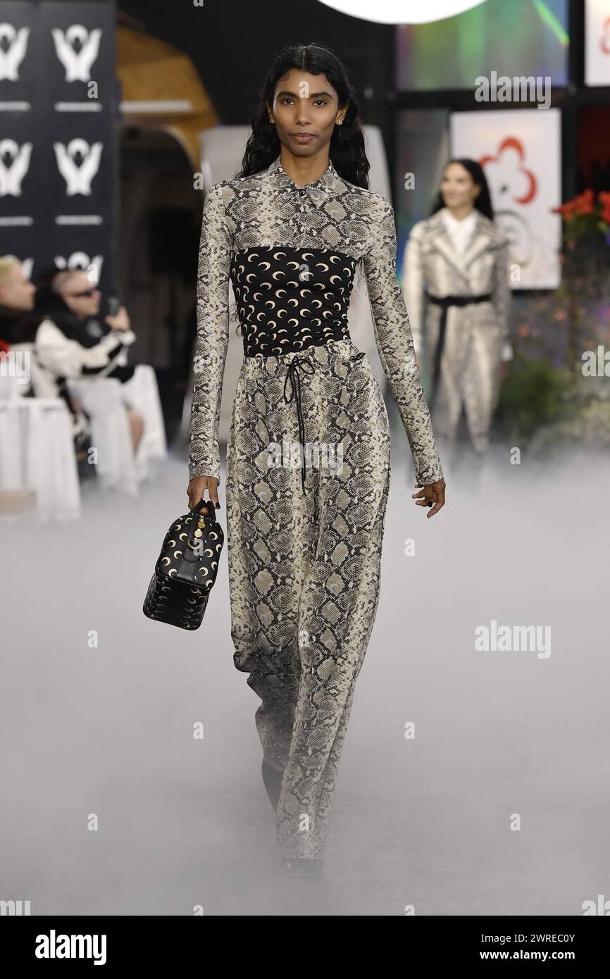 Paris, France. 04th Mar, 2024. A model walks on the runway at the Marin ...