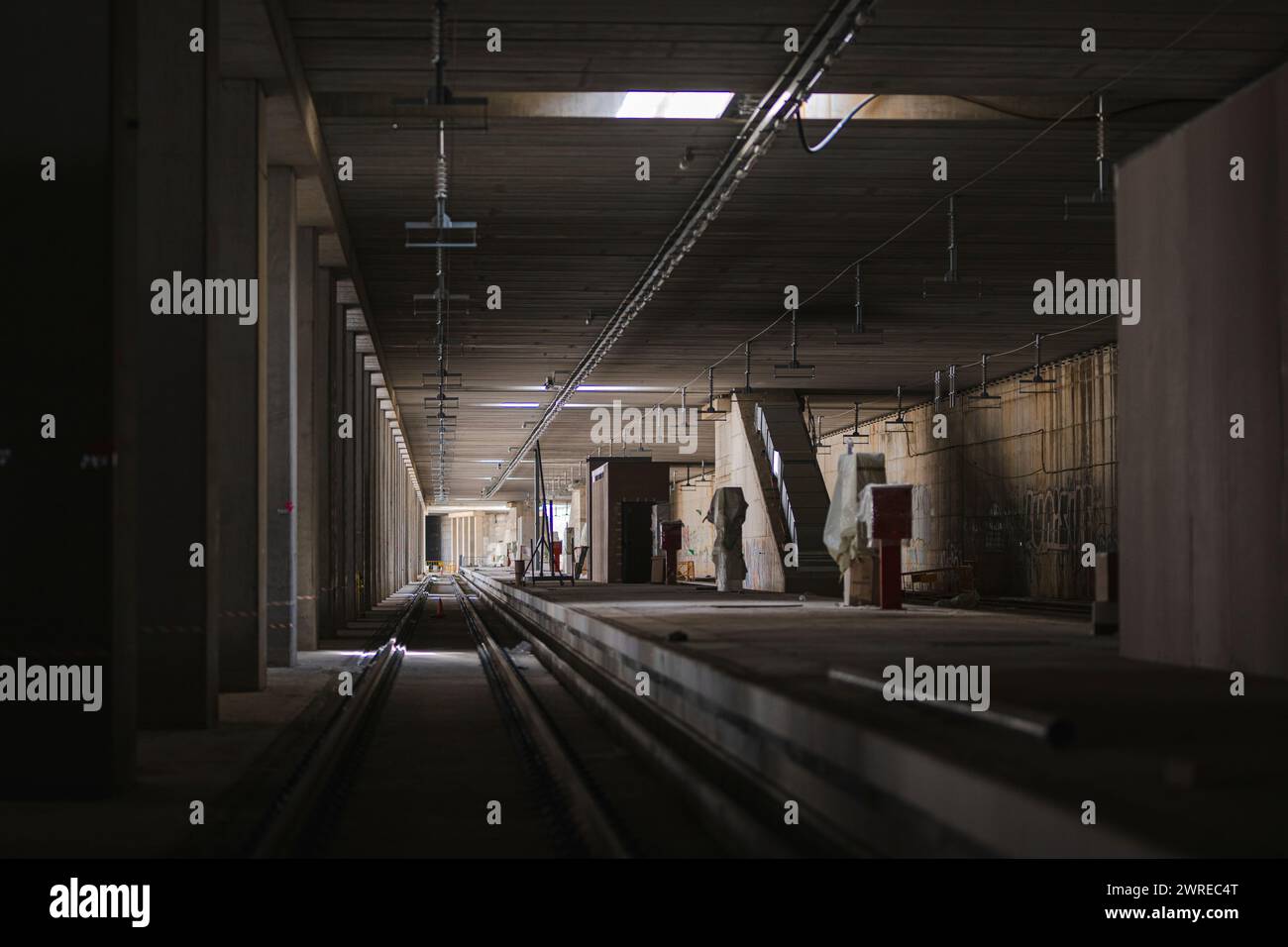 View of the station during a visit to the new phase of the central ...