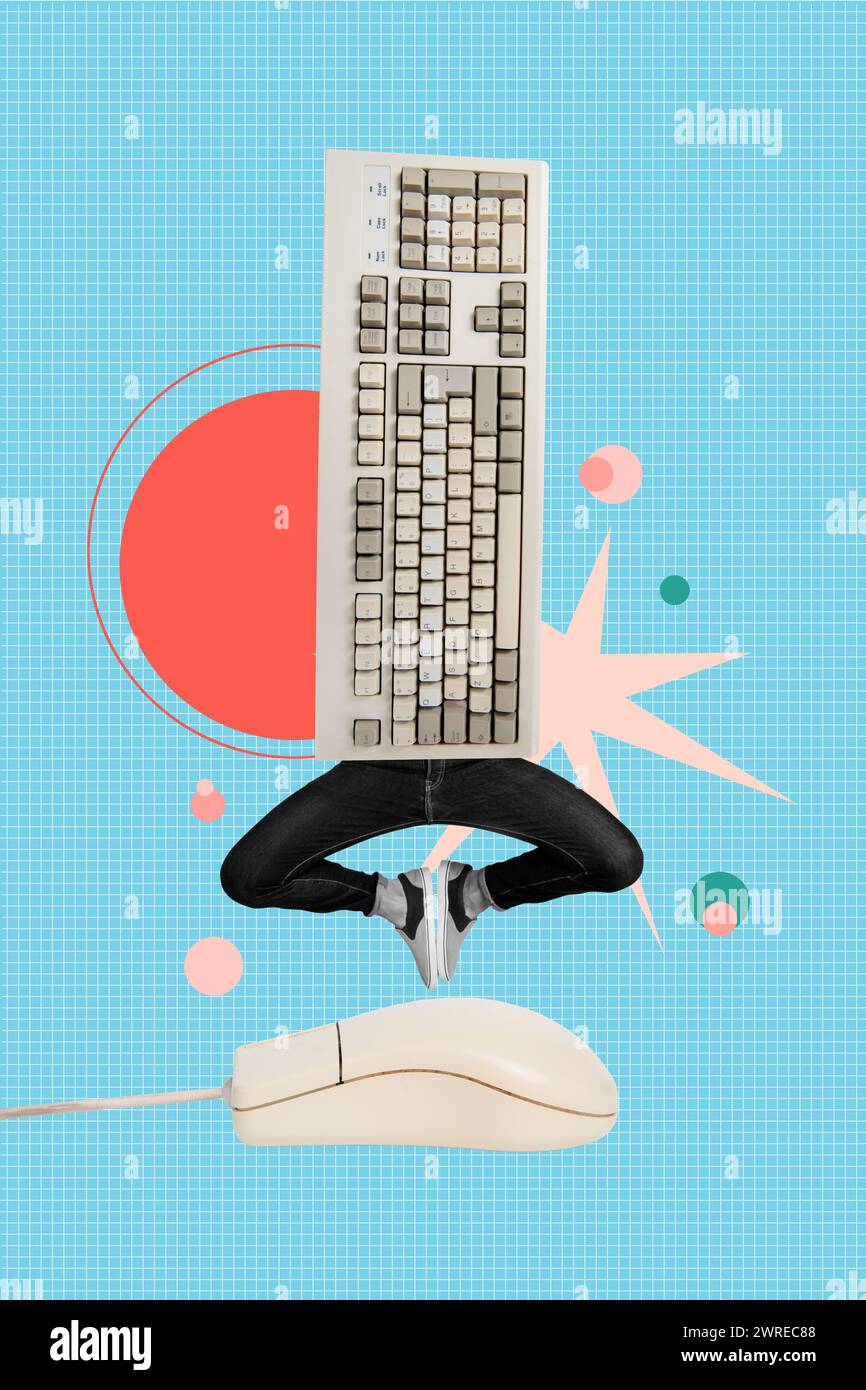 Trend artwork 3D photo collage composite sketch image of bodyless ...