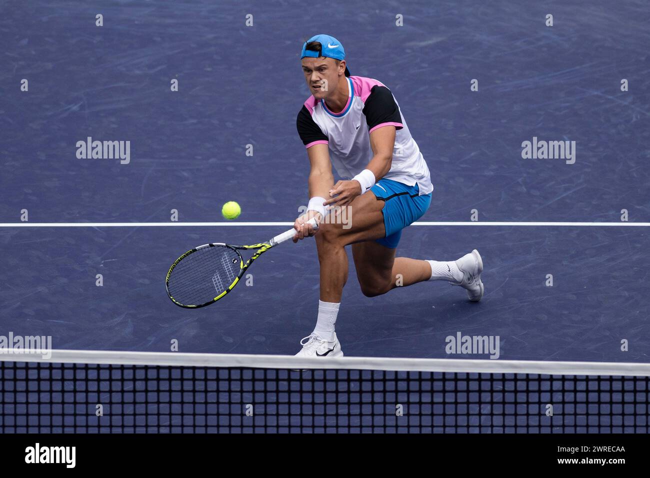 March 11, 2024: Holger Rune of Denmark defeated Lorenzo Musetti of ...