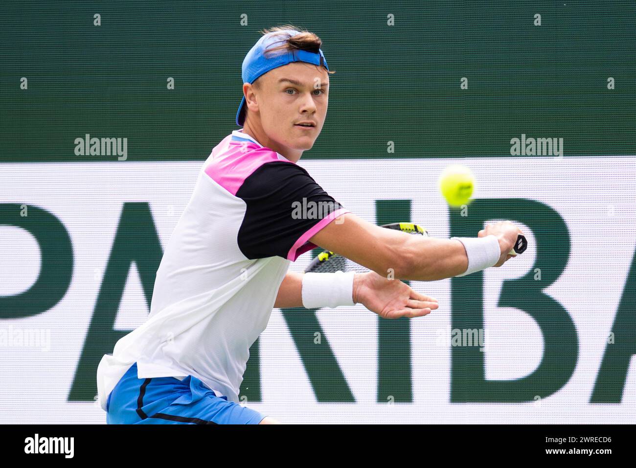 March 11, 2024: Holger Rune of Denmark defeated Lorenzo Musetti of ...