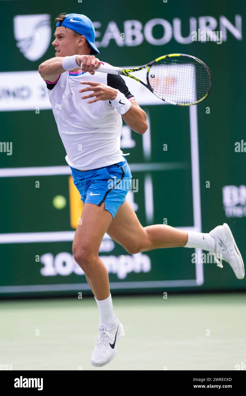 March 11, 2024: Holger Rune of Denmark defeated Lorenzo Musetti of ...