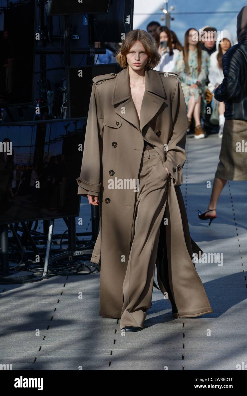 A model walks on the runway at the Stella McCartney fashion show during ...