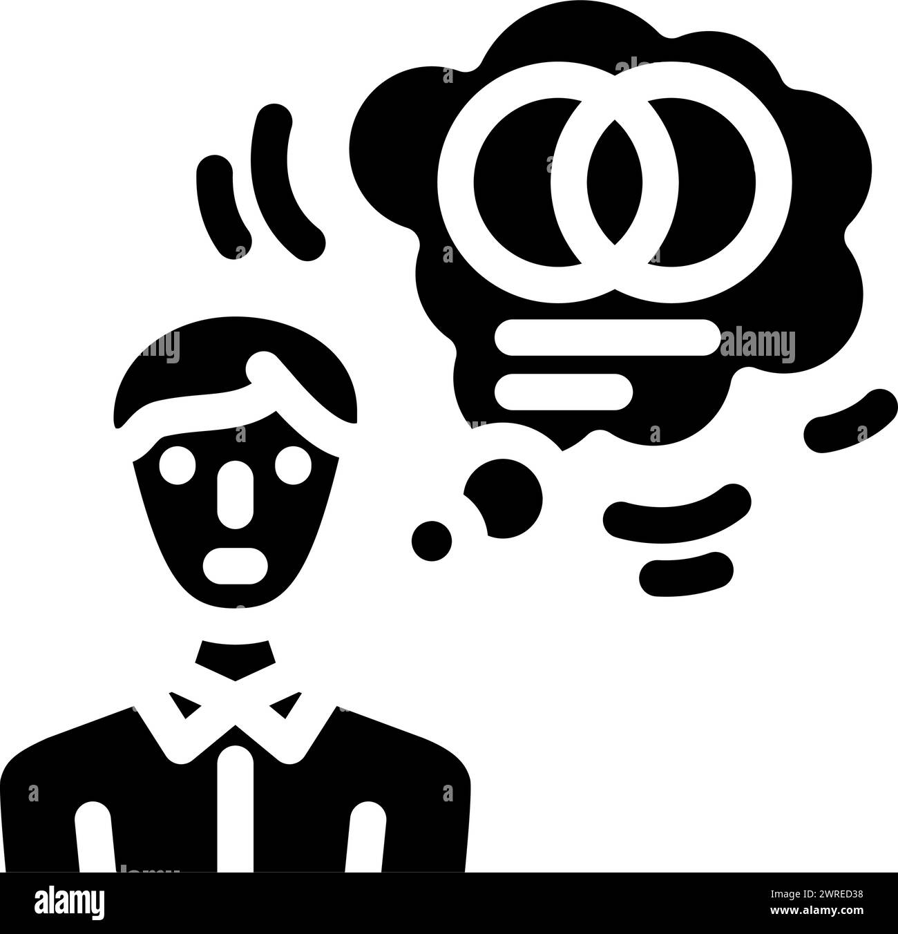 attention residue time management glyph icon vector illustration Stock ...