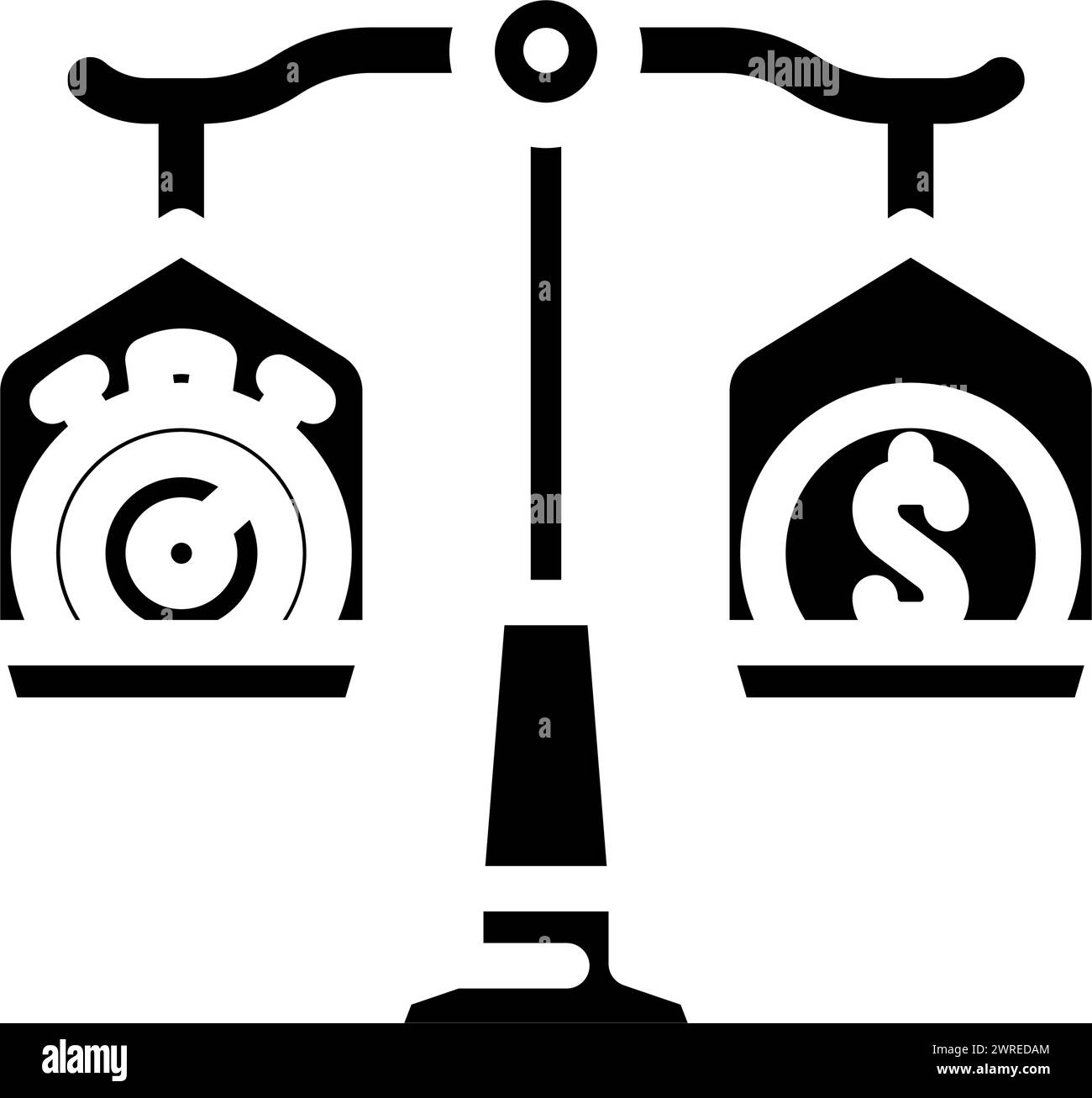 equity time management glyph icon vector illustration Stock Vector ...