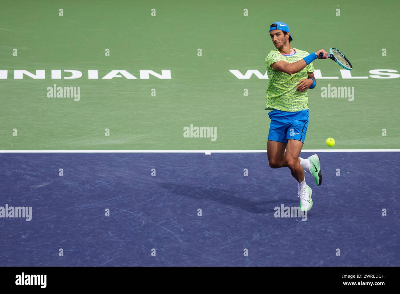 Indian Wells, California, USA. 11th Mar, 2024. Lorenzo Musetti of Italy ...