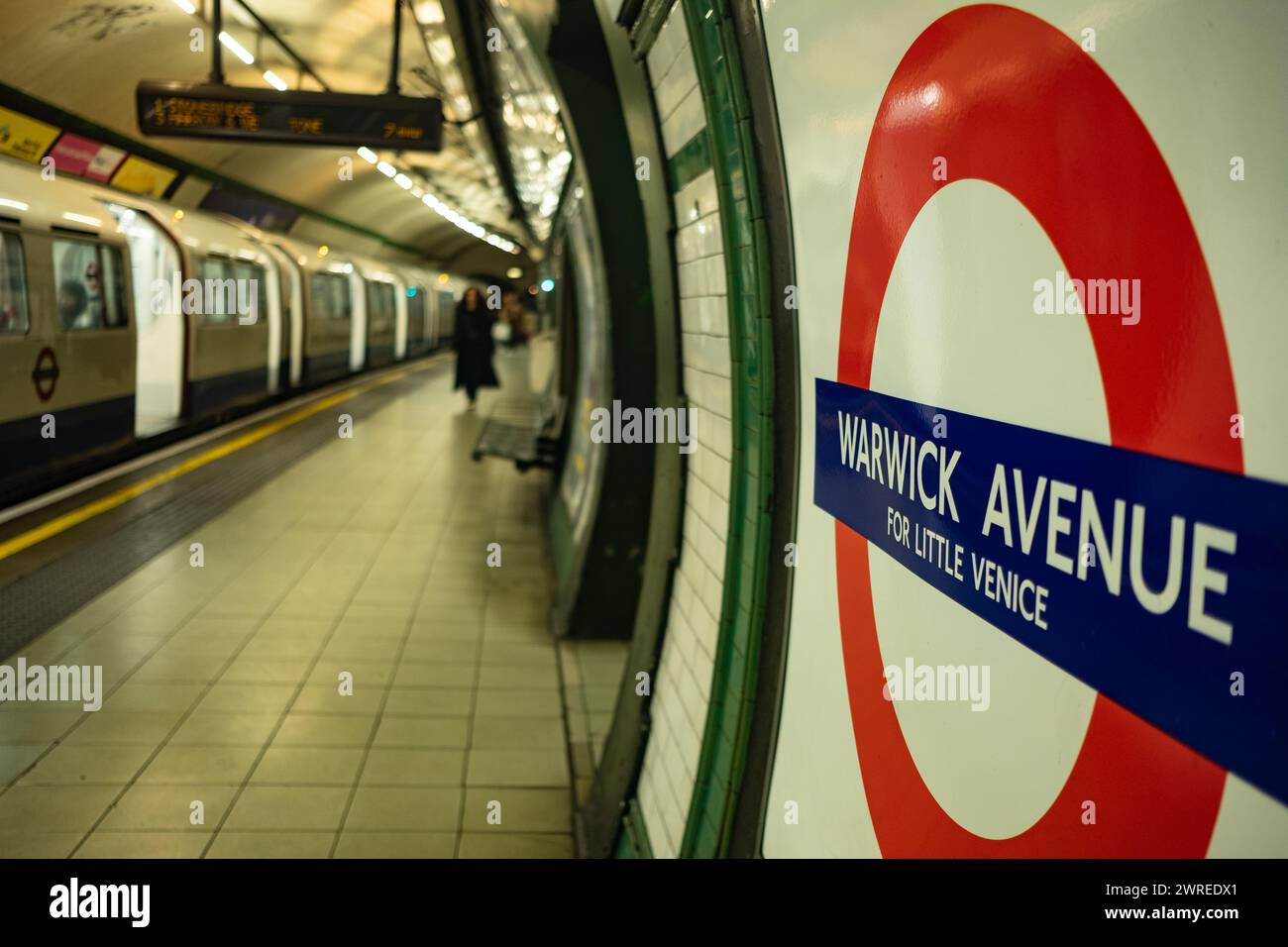 LONDON- JANUARY 24, 2024: Warwick Avenue Underground Station, a tube ...