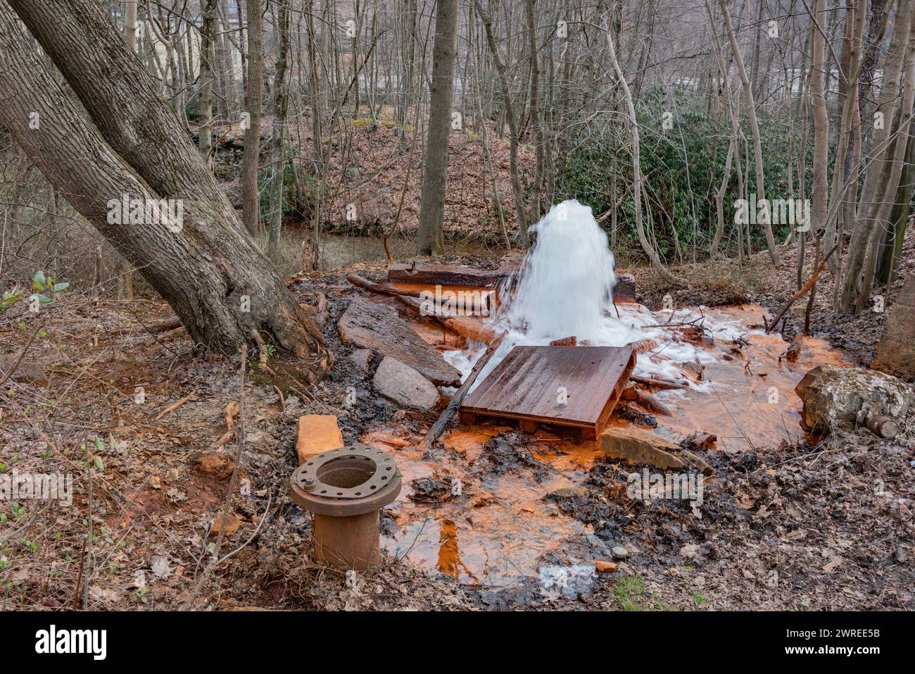 Water Pollution from Coal Mines, Ashland Pennsylvania USA Stock Photo ...