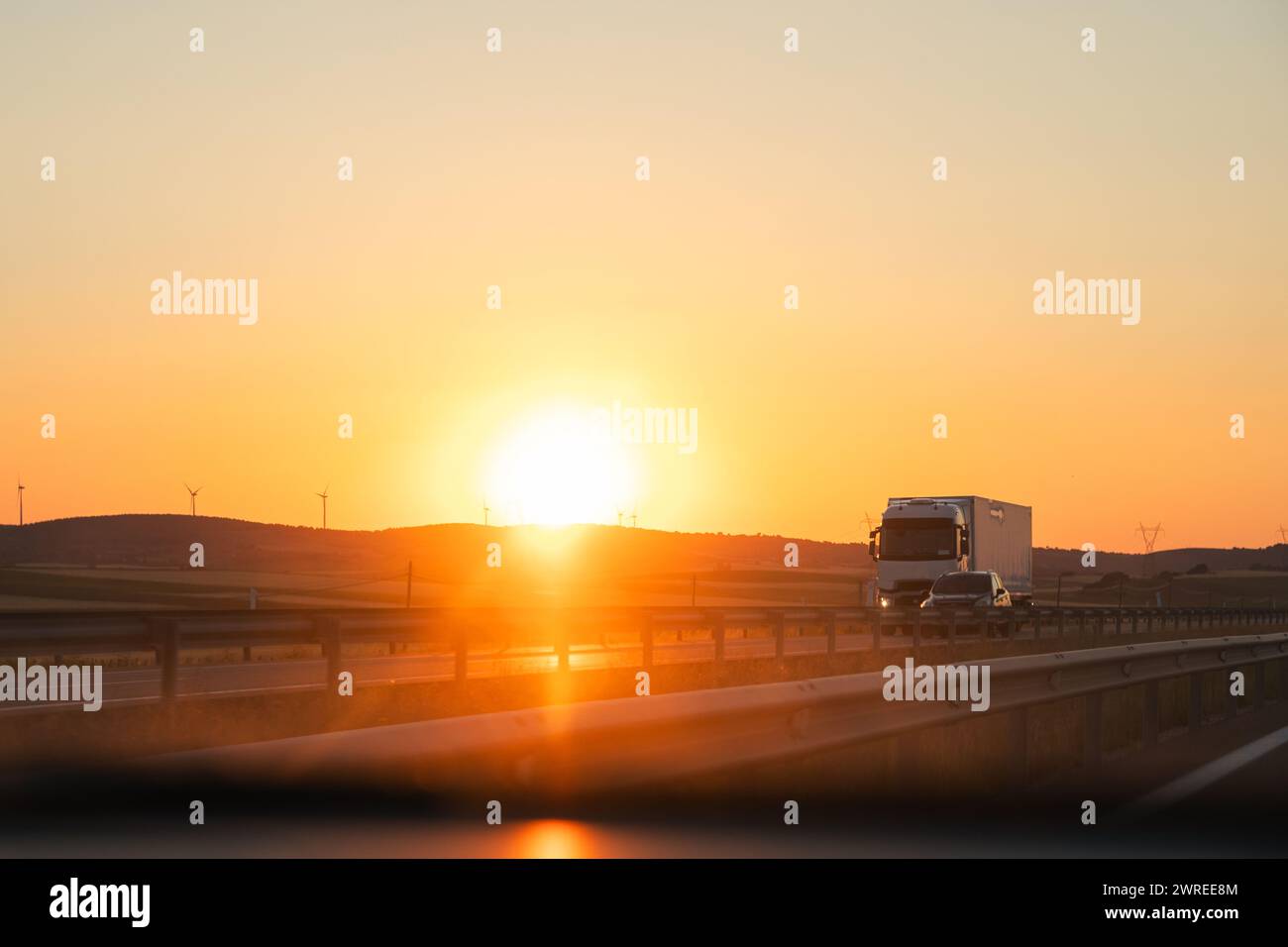 Timelapse night traffic in highway hi-res stock photography and images ...